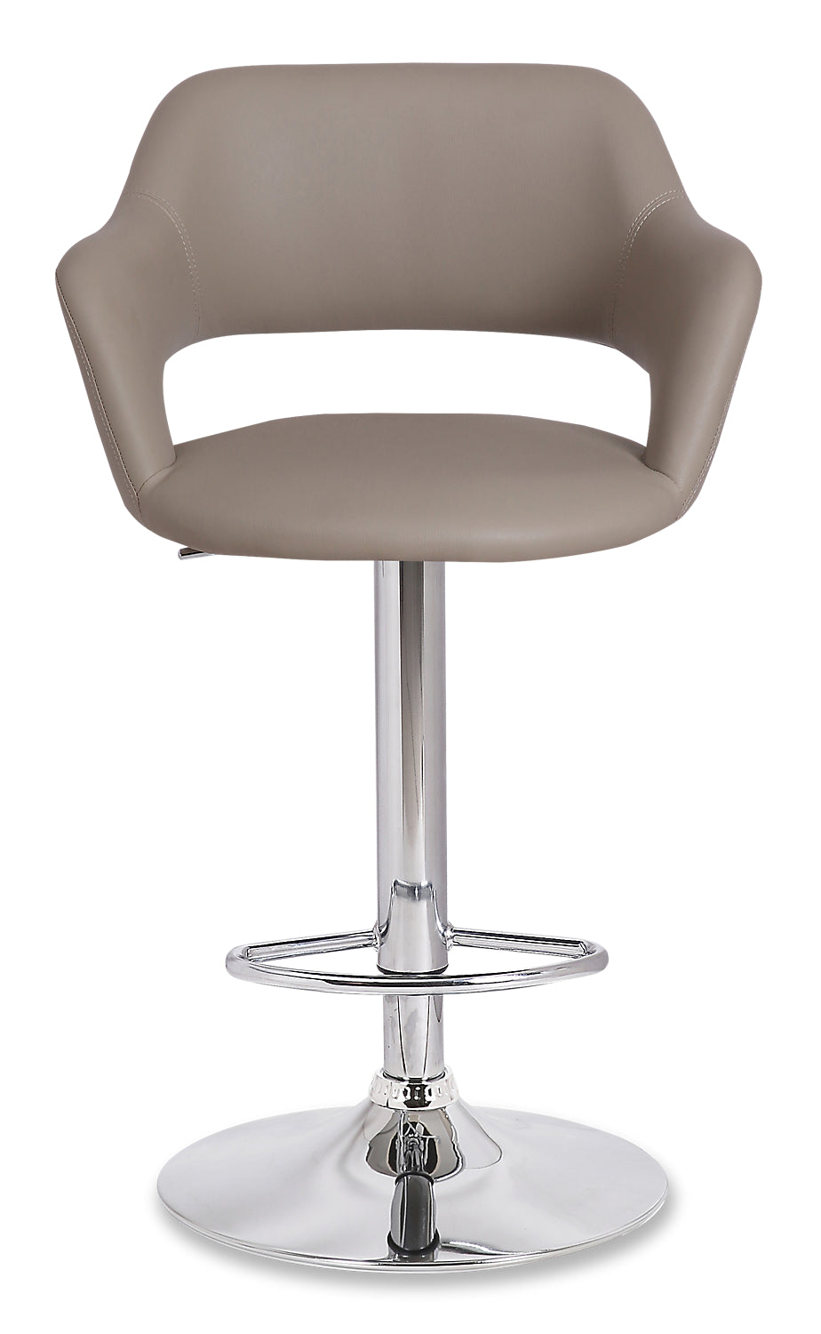 Finn Barstool with Swivel & Adjustable Seat, Vegan Leather Fabric ...
