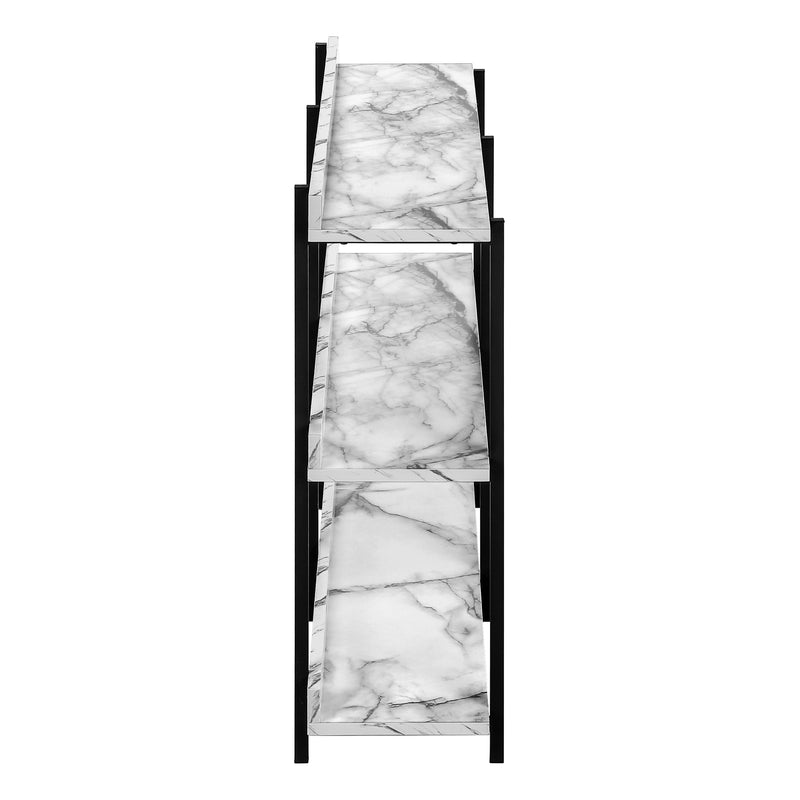 White Marble-Look and Black Console Table - The Brick
