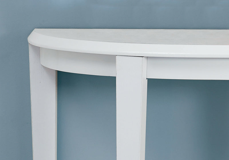 White Half-Moon Console Table - The Brick