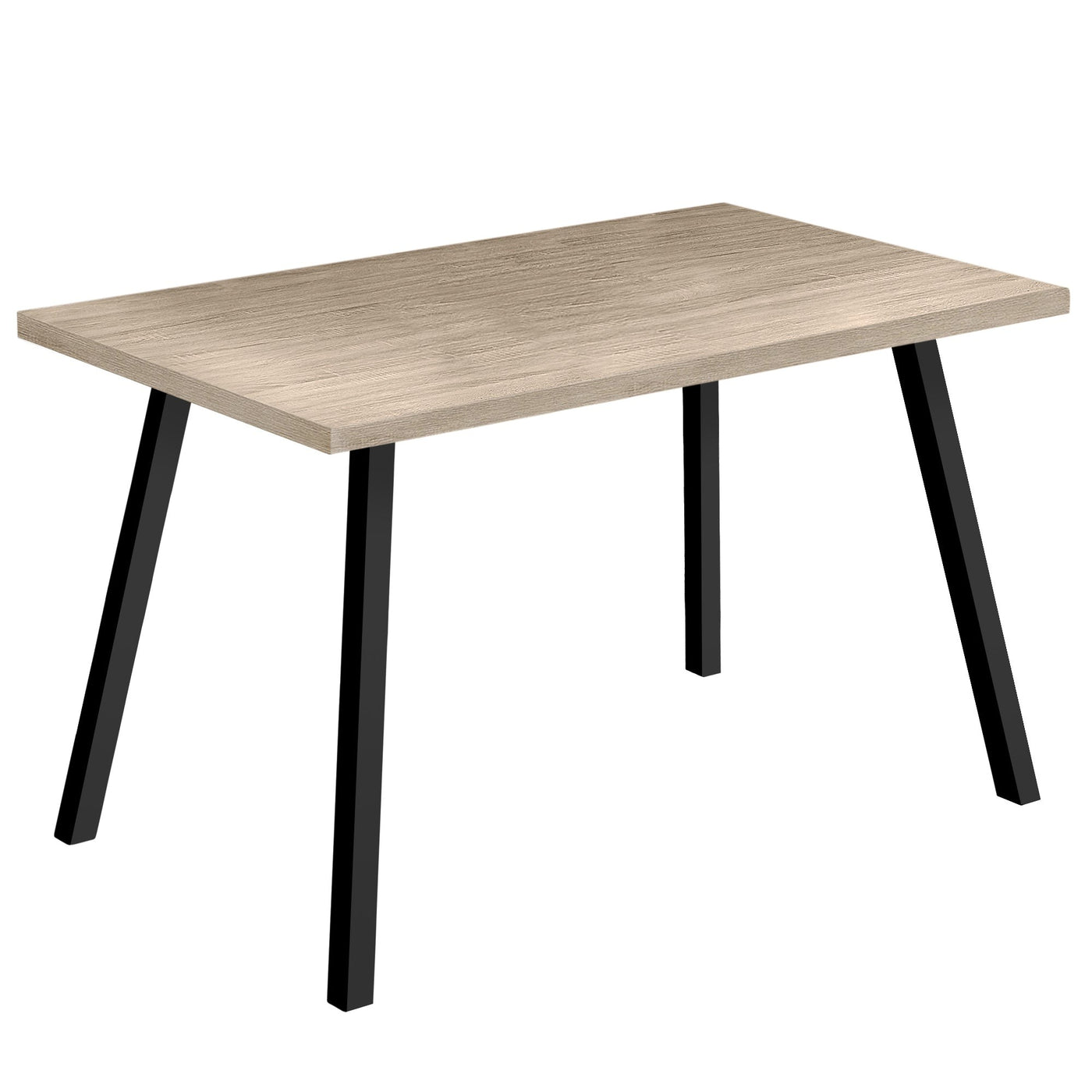 Dark Taupe Black Metal Dining Table | The Brick