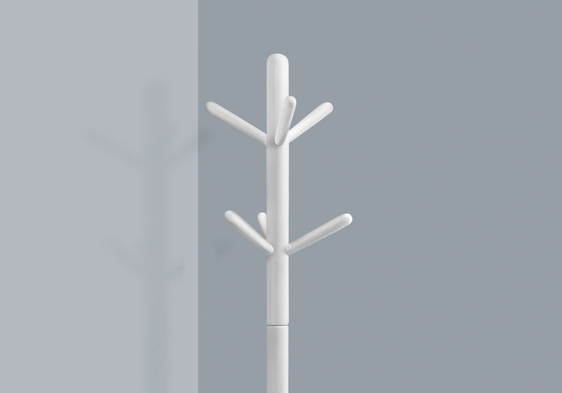 White Wood Contemporary Style Coat Rack - The Brick