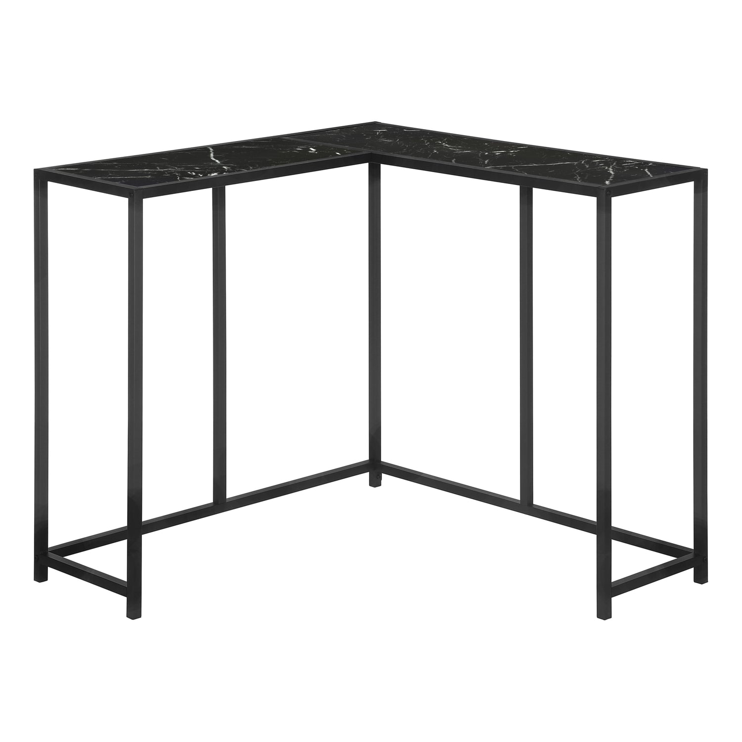 Black Marble-look Black Console Table - The Brick