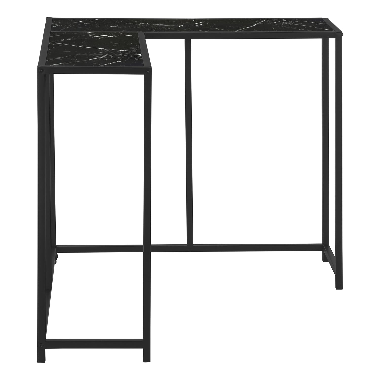 Black Marble-look Black Console Table - The Brick