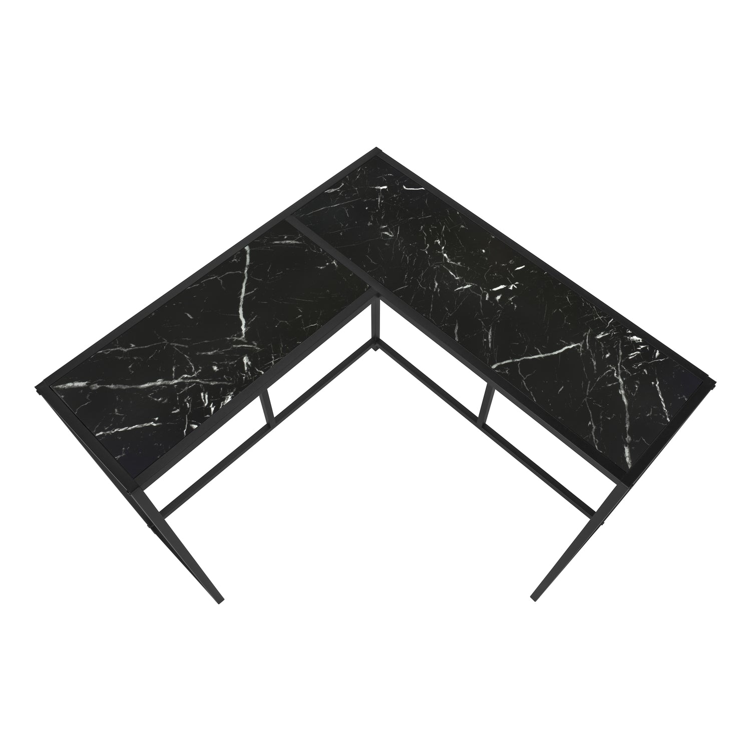 Black Marble-look Black Console Table - The Brick