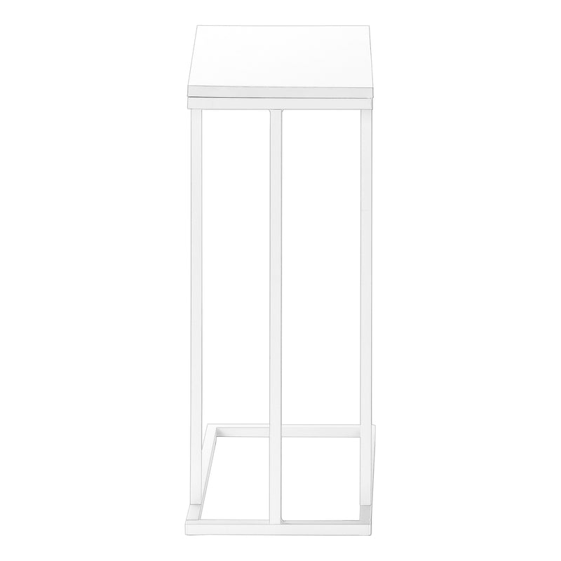 White White Metal Accent Table - The Brick