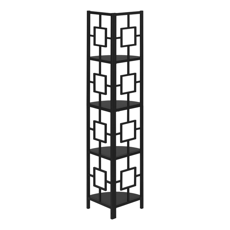Black Black Metal Corner Etagere Bookcase - The Brick
