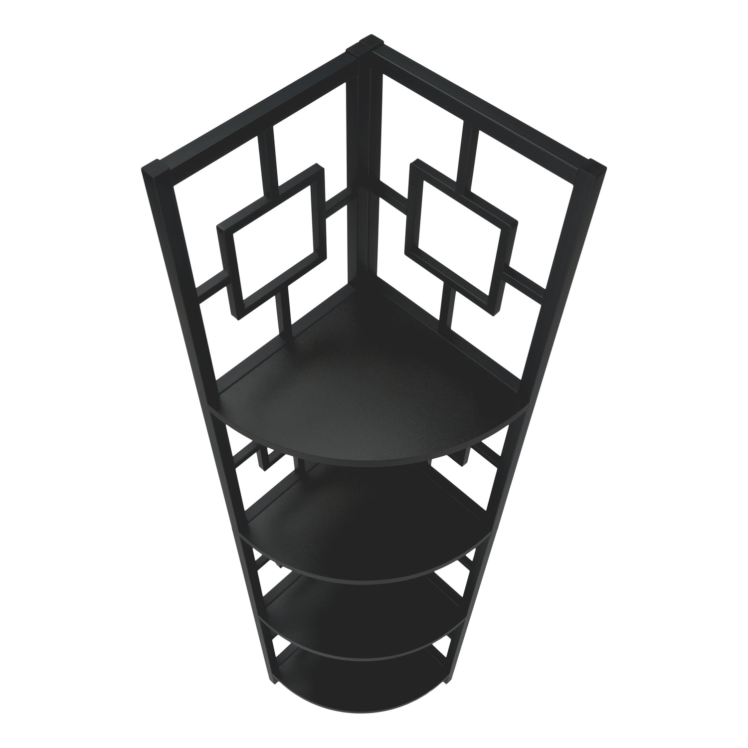 Black Black Metal Corner Etagere Bookcase - The Brick