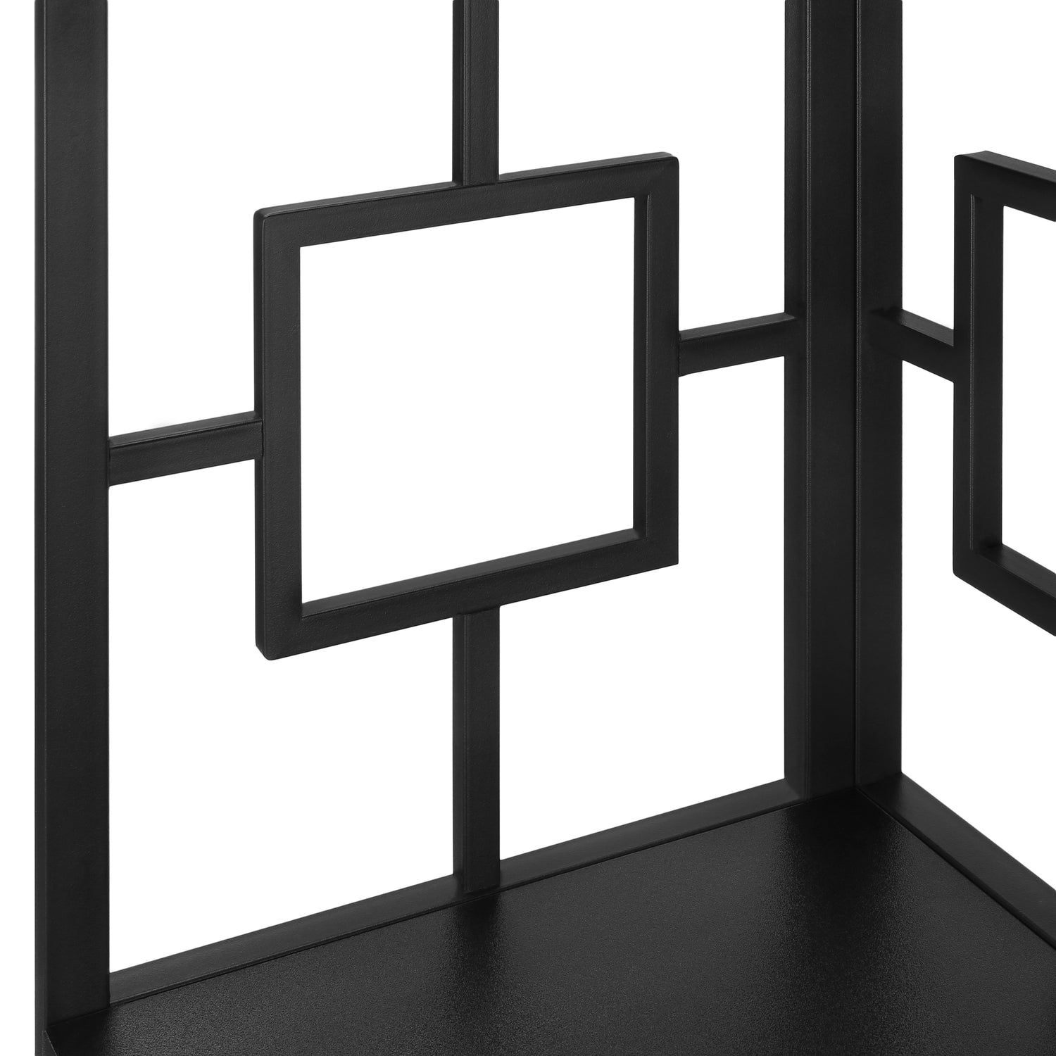 Black Black Metal Corner Etagere Bookcase - The Brick