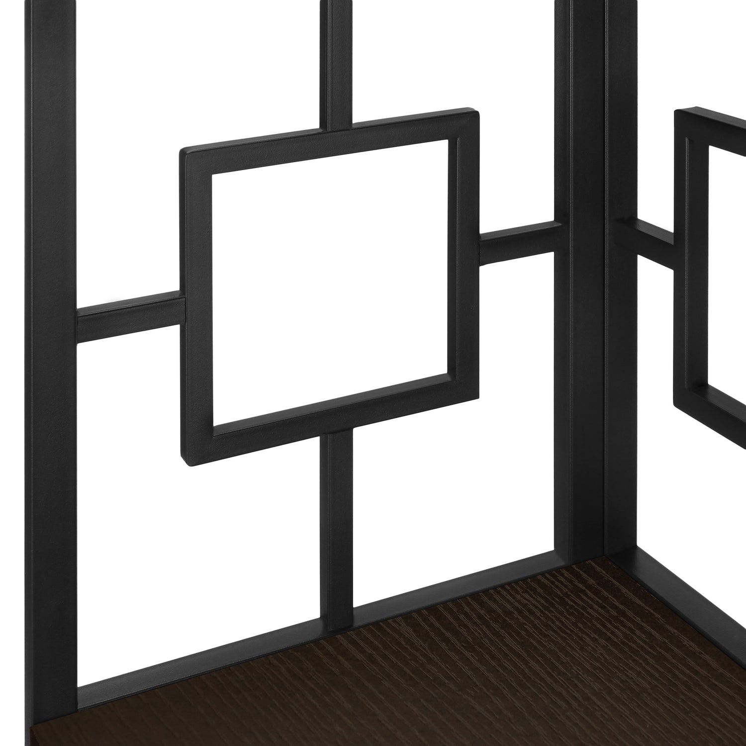 Espresso Black Metal Corner Etagere Bookcase - The Brick