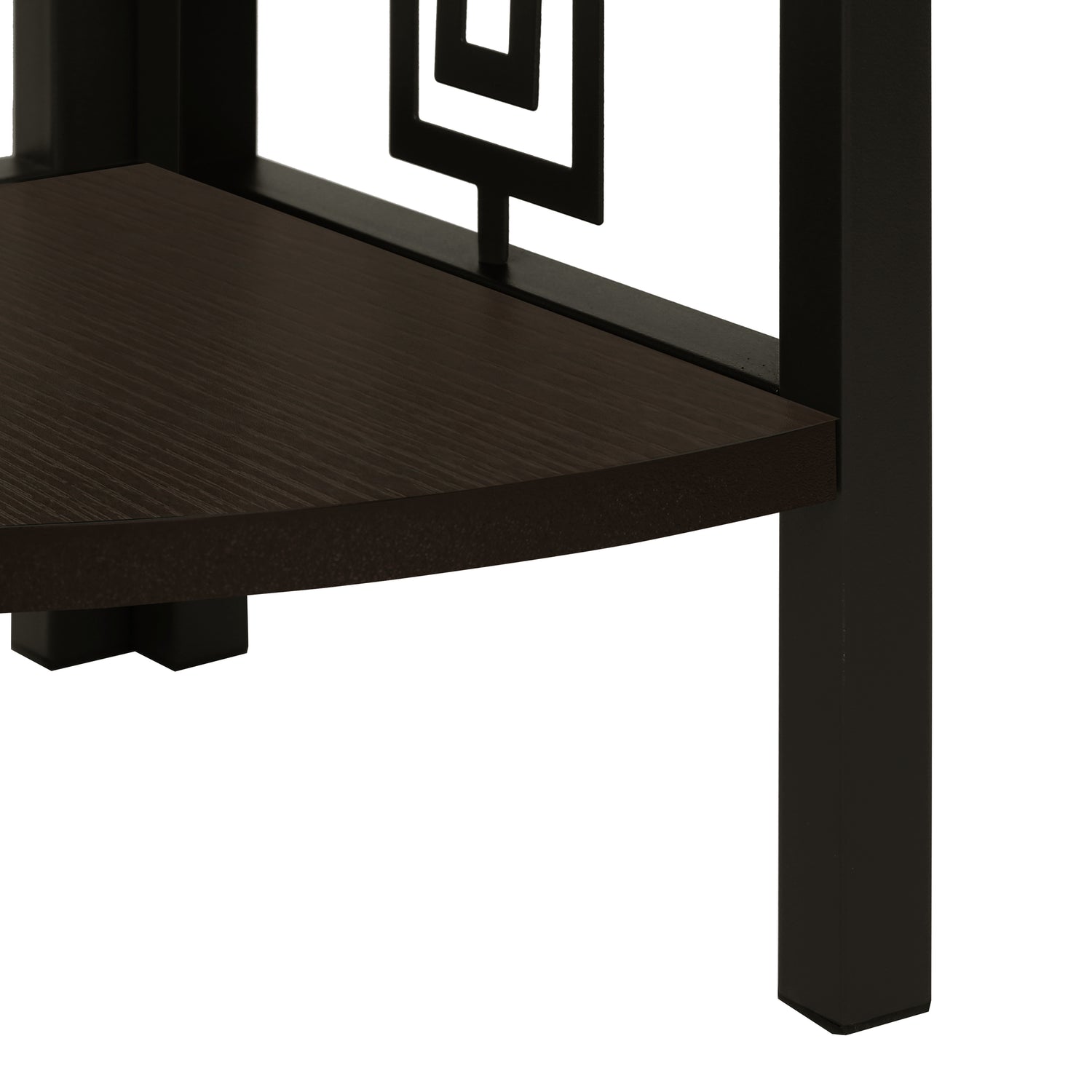 Espresso Black Metal Corner Etagere Bookcase - The Brick