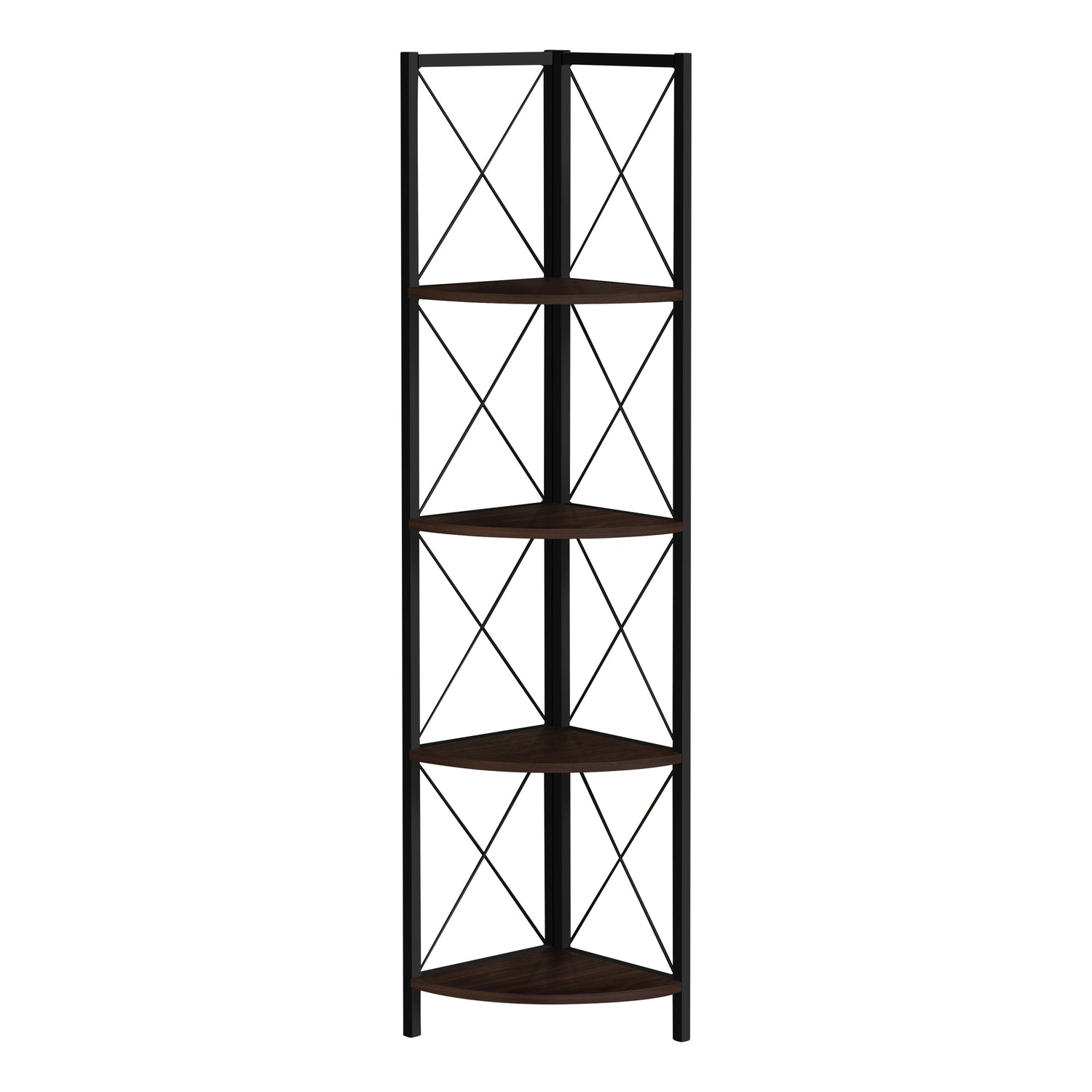Espresso corner bookcase store