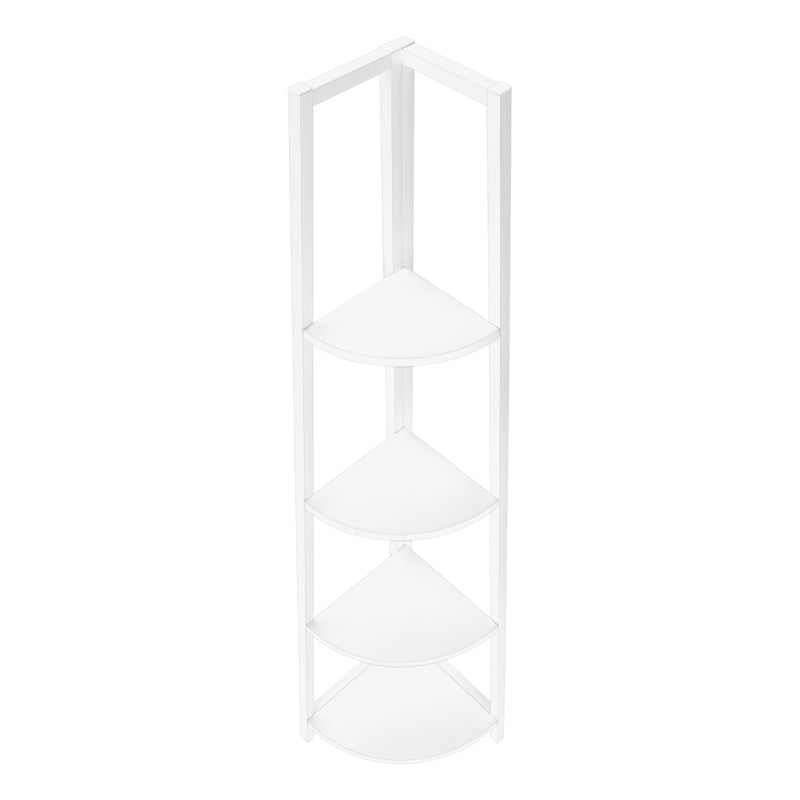 White White Metal Corner Etagere Bookcase - The Brick