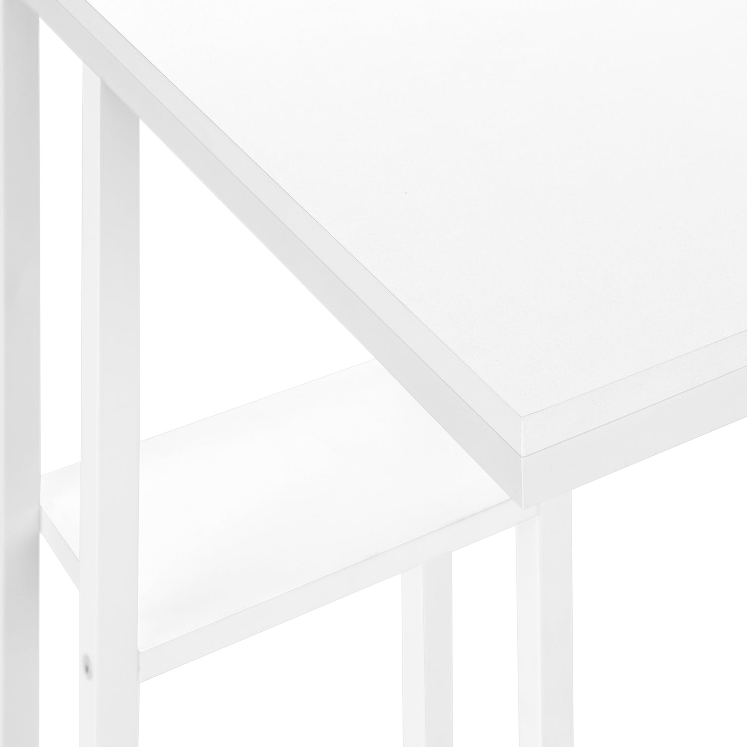 White white Metal Side Table - The Brick