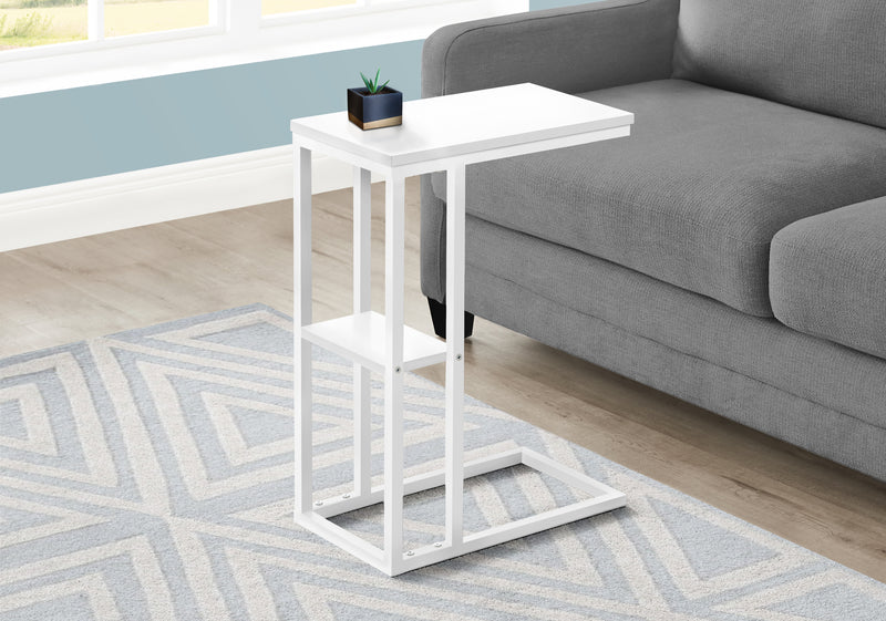 White white Metal Side Table - The Brick