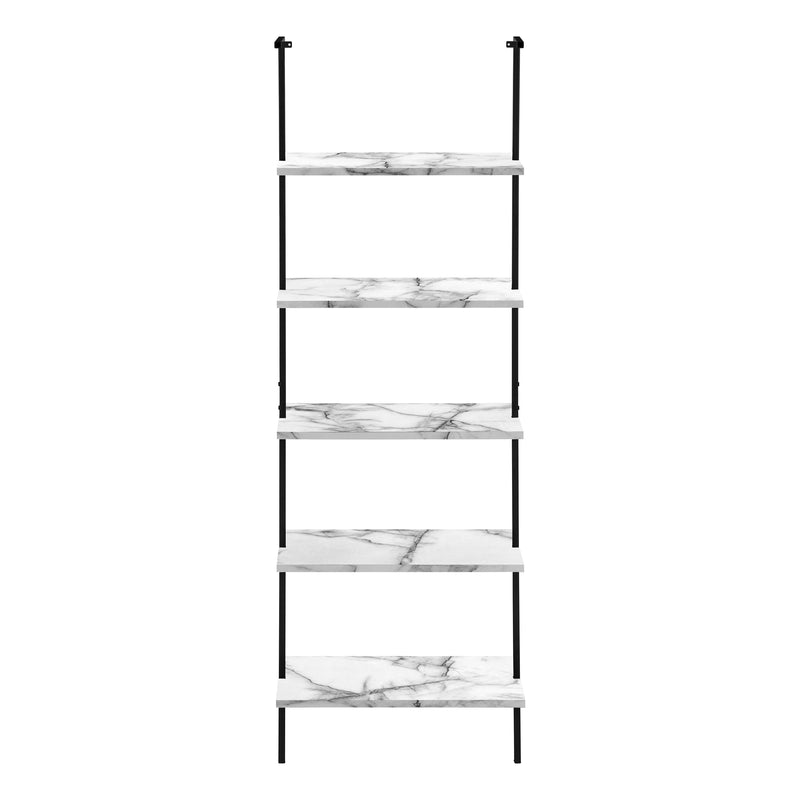 White Marble-look Bookcase - The Brick