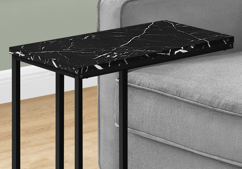 Black Marble-look Side Table - The Brick