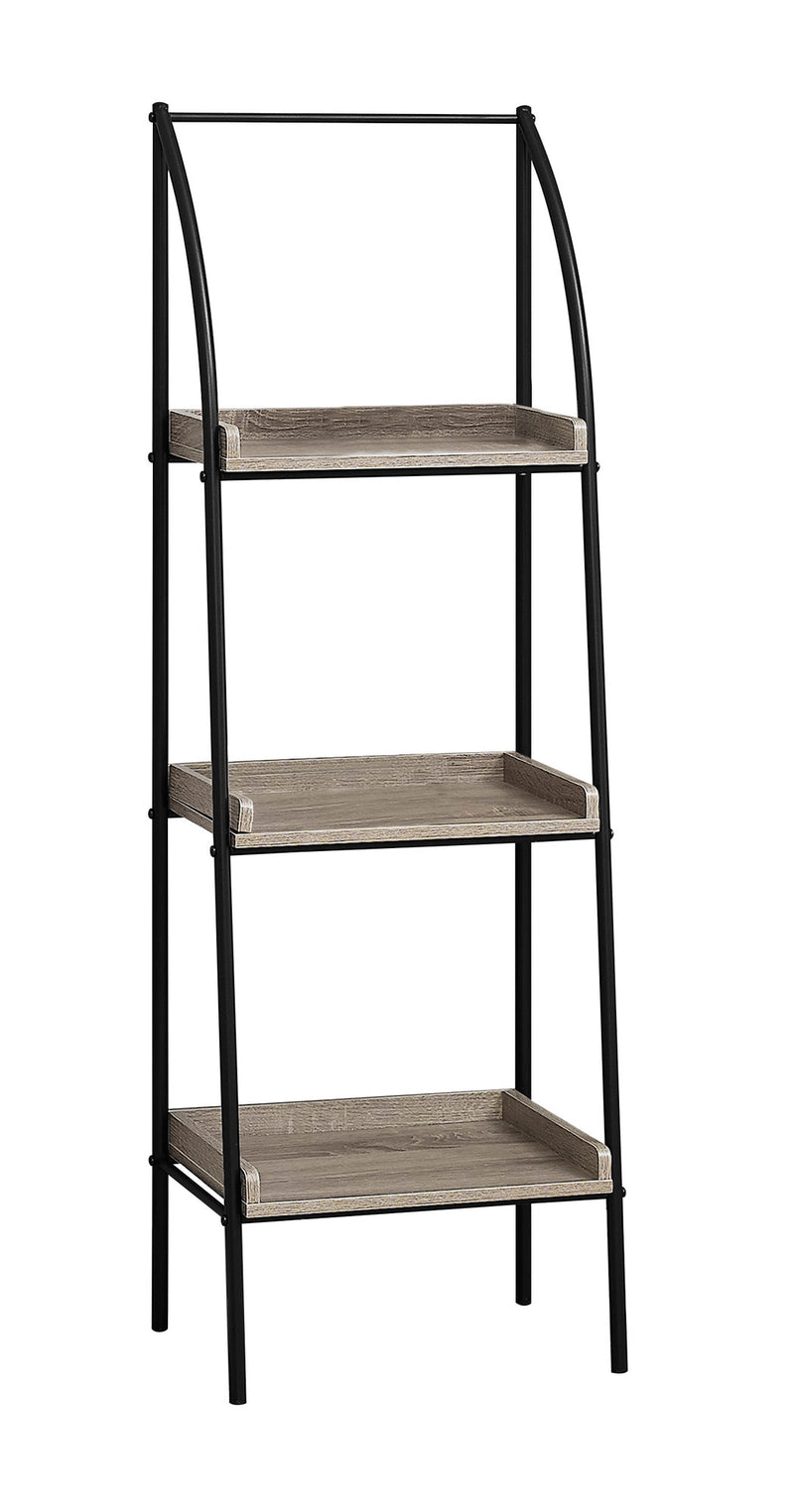 Dark Taupe Black Metal Bookcase - The Brick