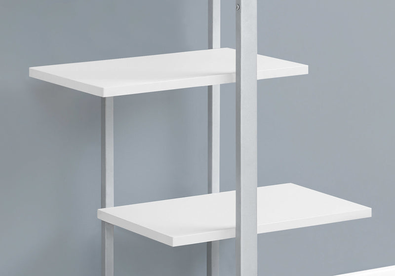 White Silver Metal Bookcase - The Brick