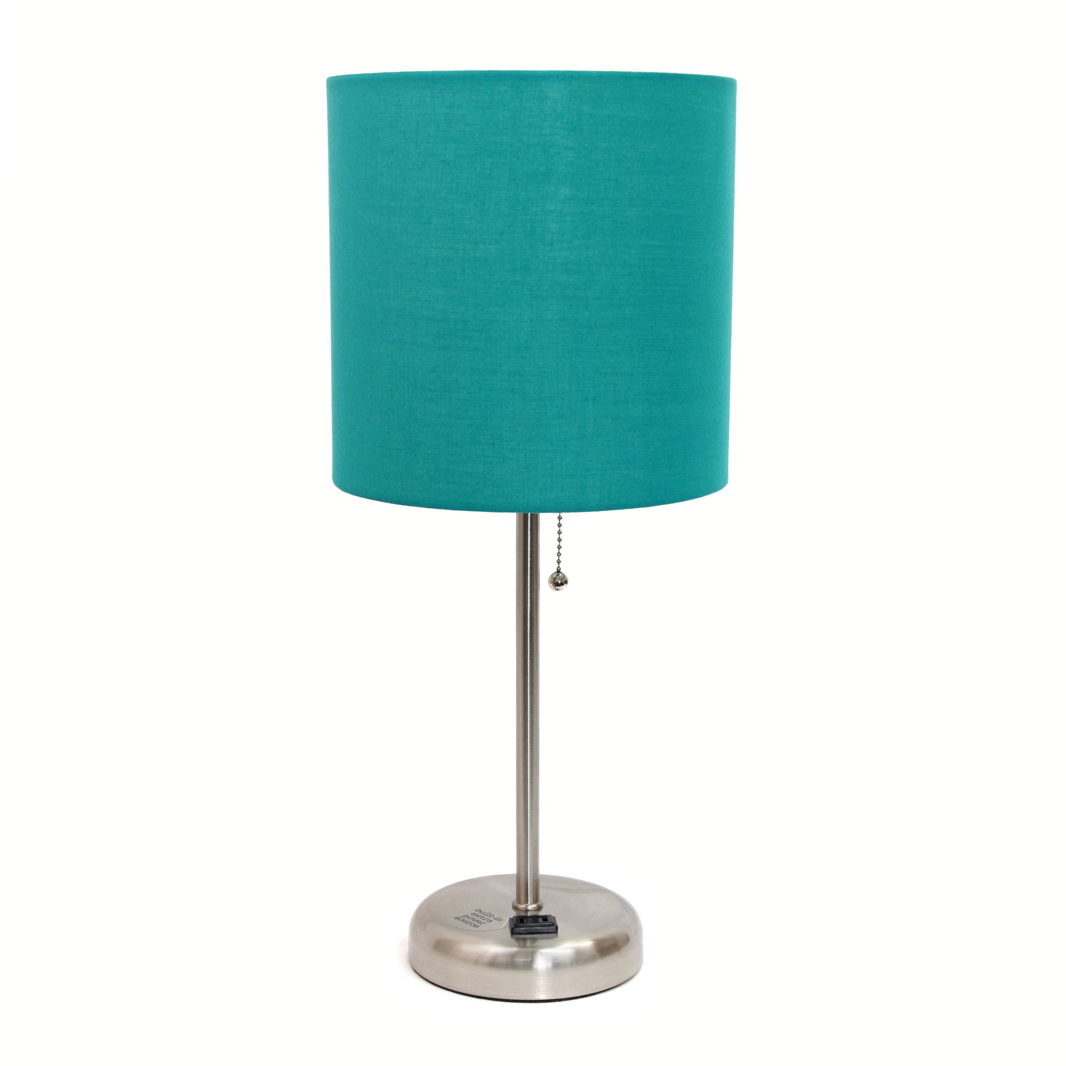 Limelights Stick Lamp with Charging Outlet And Fabric Shade Table Lamp ...