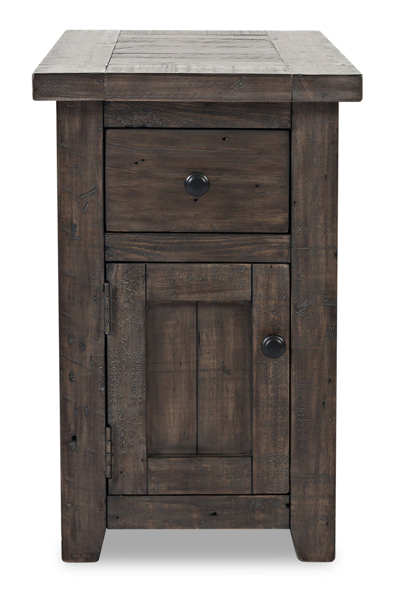Madison 16" Rustic Chairside Table with Storage - Grey Brown Wood - The ...