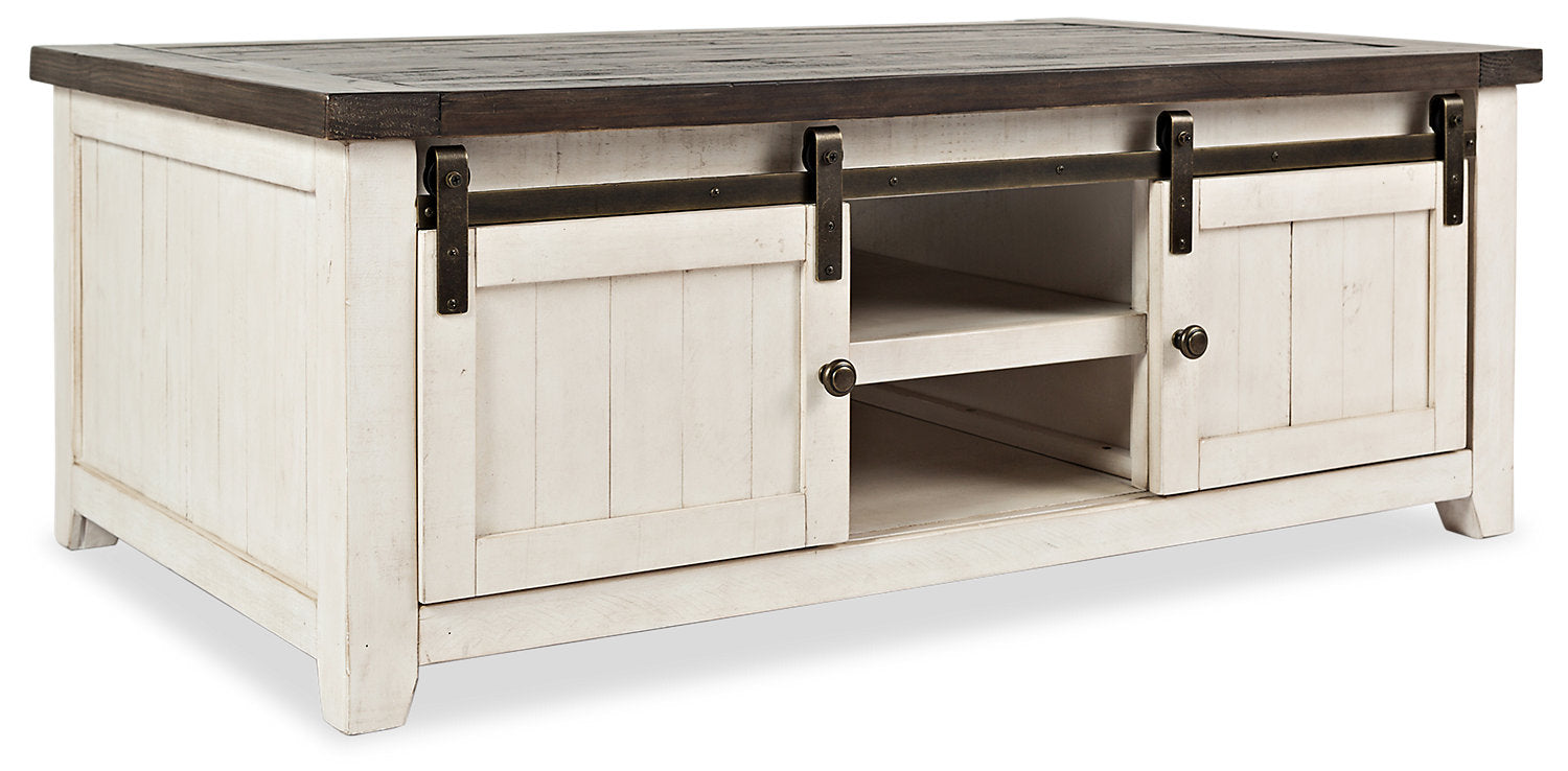 White barn coffee table store