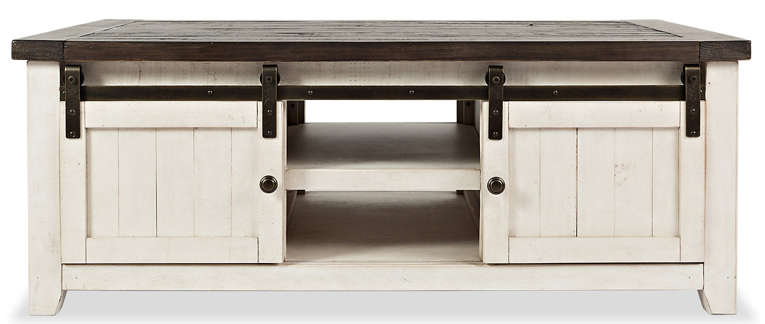 Madison 50 Rustic Coffee Table With Storage Shelf and Casters W. The Brick
