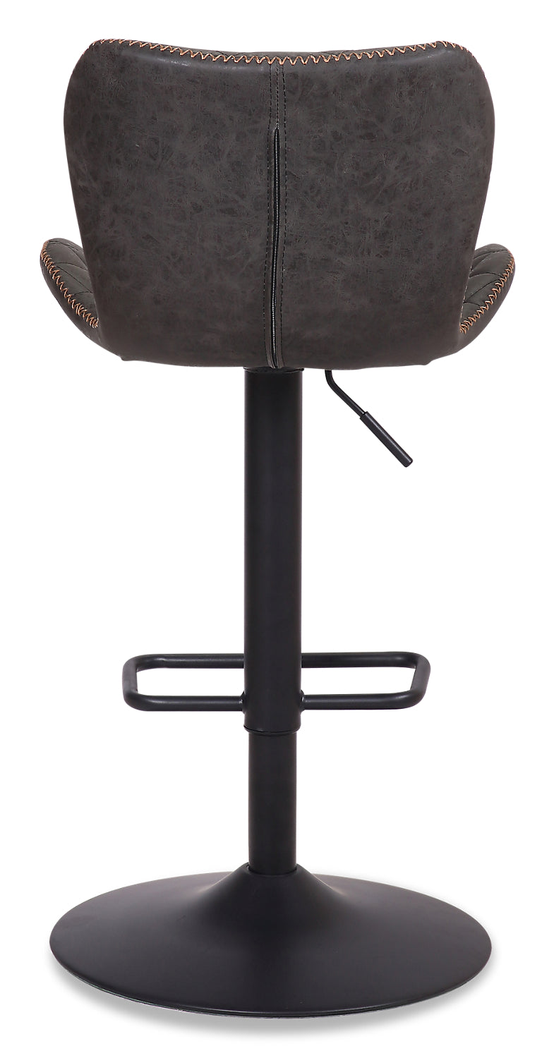 Seth Barstool with Swivel Adjustable Seat Vegan Leather Fabric The Brick