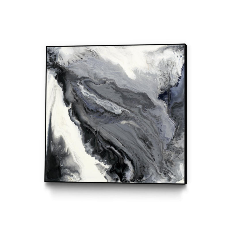 "Approaching" Canvas Framed Black 20x20 Wall Art - The Brick