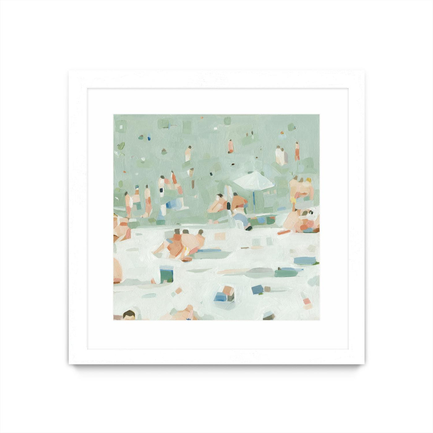 "Summer Confetti I" Matted and Framed White 36x36 Wall Art | The Brick