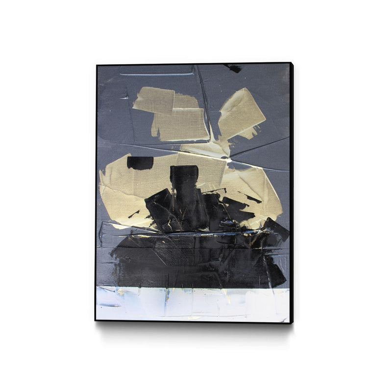 "Gold Divided Iii" Canvas Framed Black 24x32 Wall Art - The Brick