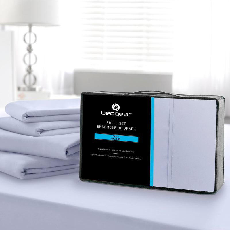 BEDGEAR Basic 4-Piece King Sheet Set - Mist - The Brick