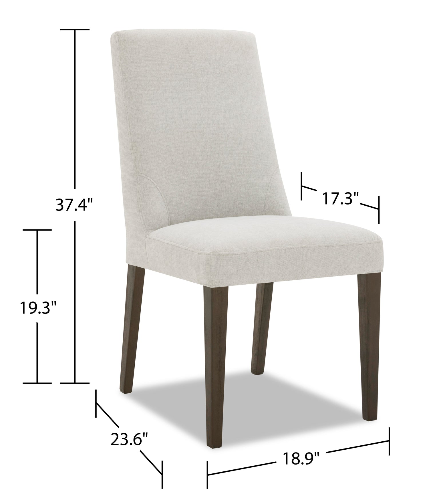 Cora Dining Chair with Polyester Fabric - Taupe - The Brick