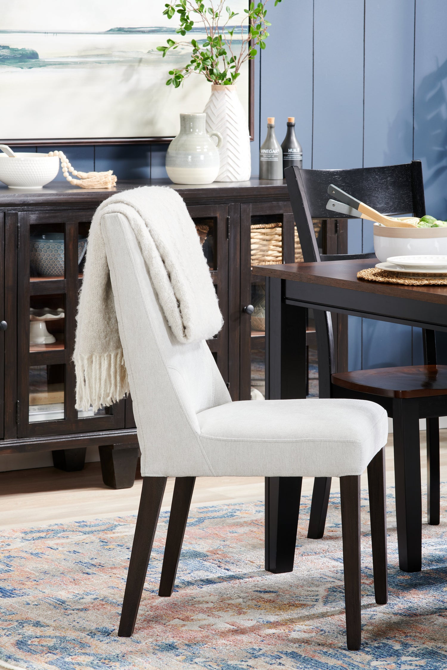 Cora Dining Chair with Polyester Fabric - Taupe - The Brick