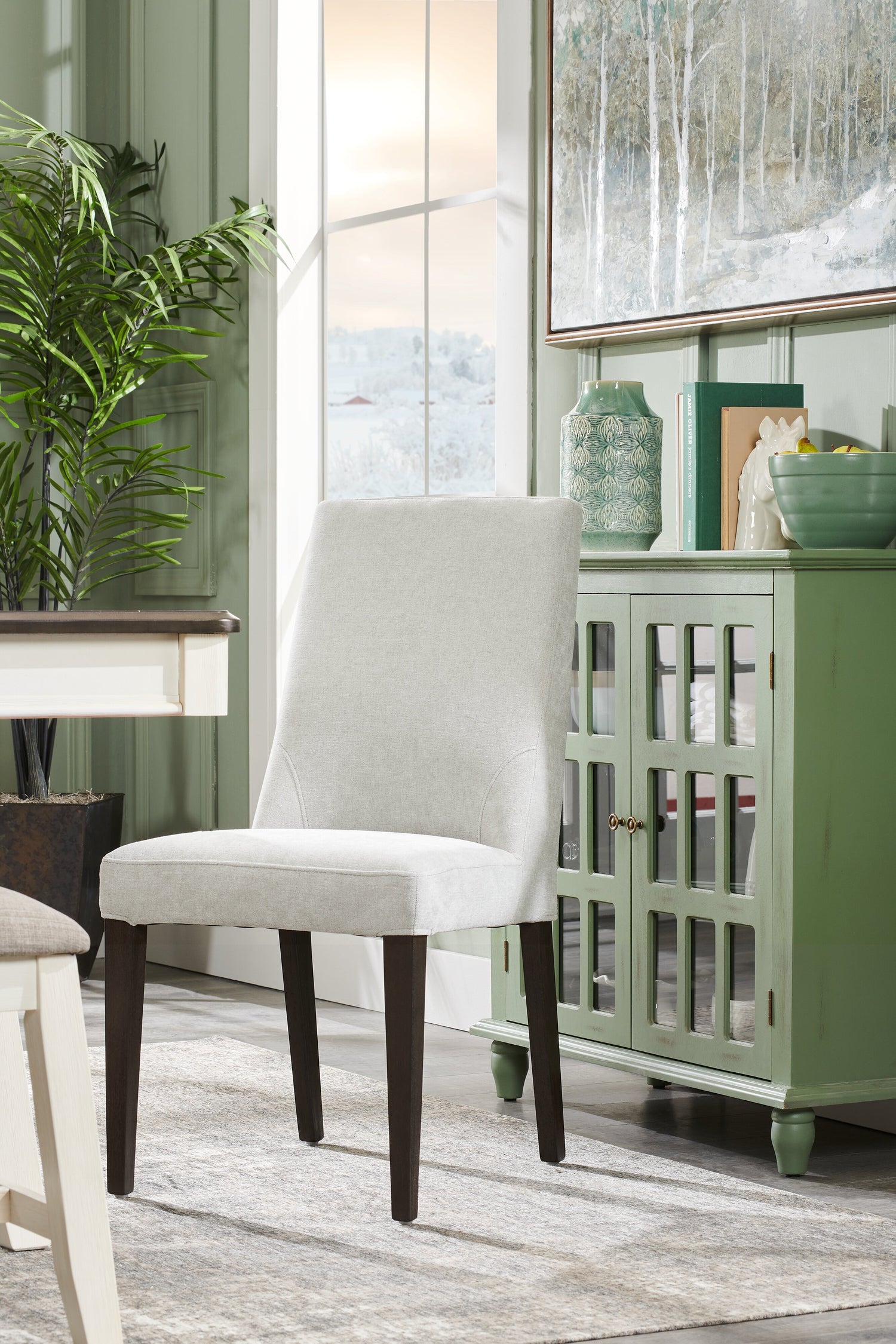 Cora Dining Chair with Polyester Fabric - Taupe - The Brick