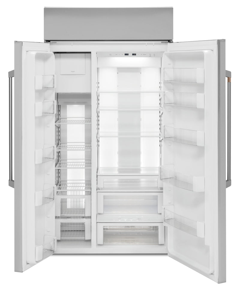 Cafe 48" 29.5 Cu. Ft. Side-by-Side Refrigerator - Stainless - CSB48 ...
