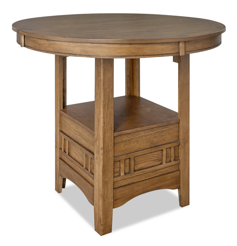Dena Counter-Height Dining Table with 42-60"W Extension, Round - O ...