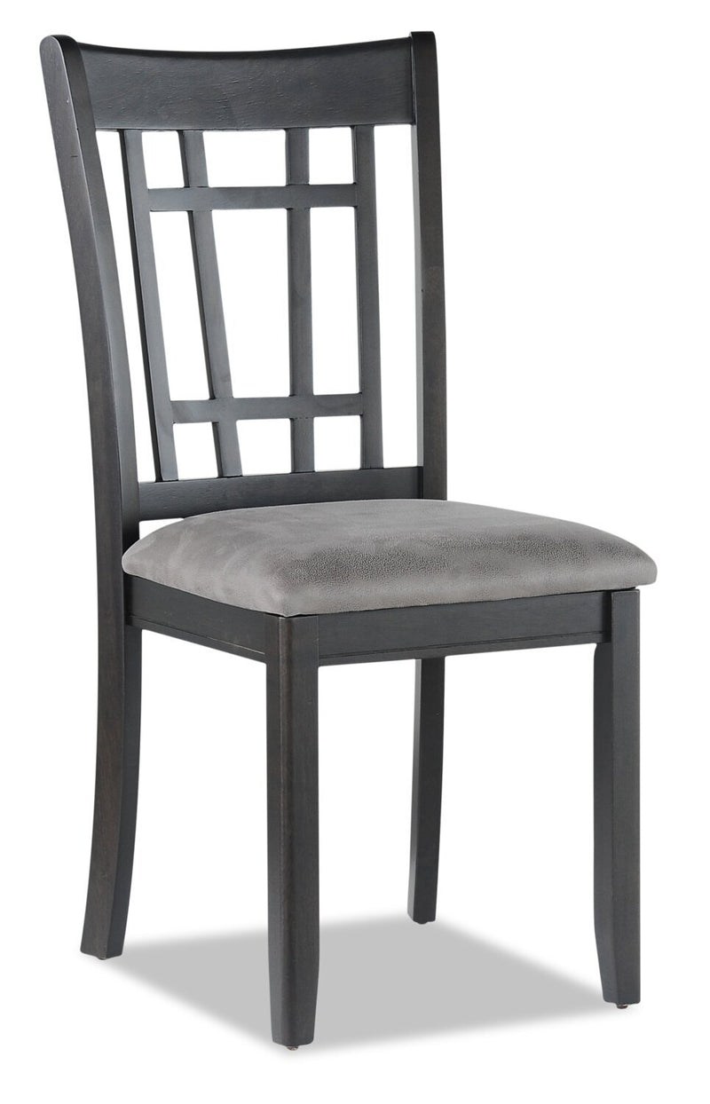 Dena Dining Chair with Vegan-Leather Fabric - Grey - The Brick