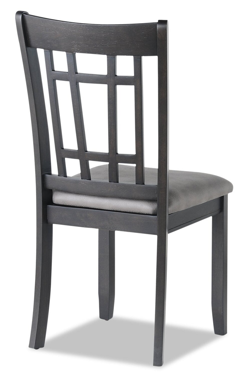 Dena Dining Chair with Vegan-Leather Fabric - Grey - The Brick