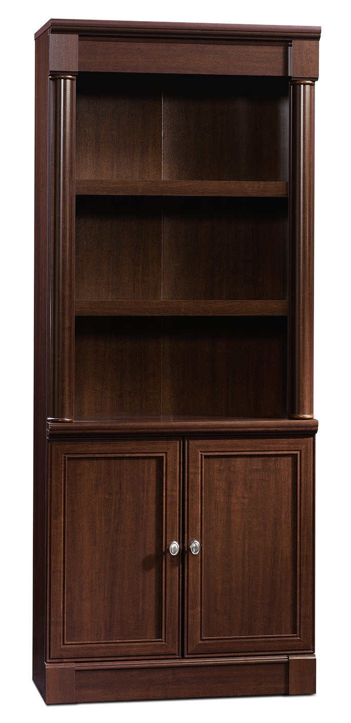 Palladia 29.97" Library Bookcase with Doors - Select Cherry - The Brick