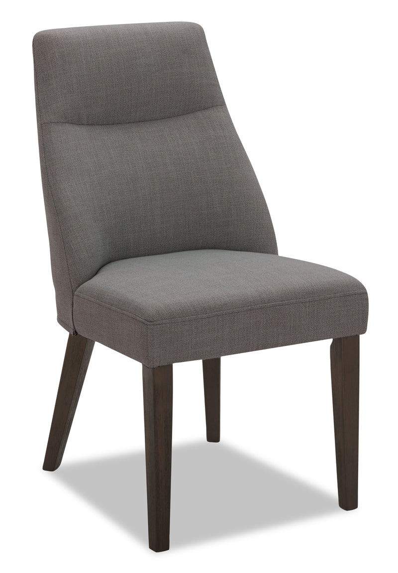 Gabi Dining Chair with Linen-Look Fabric - Charcoal - The Brick