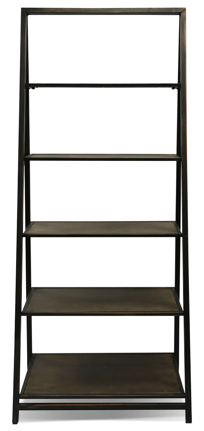 Santa Mon 30" 5-Shelf Open Bookcase - Espresso - The Brick