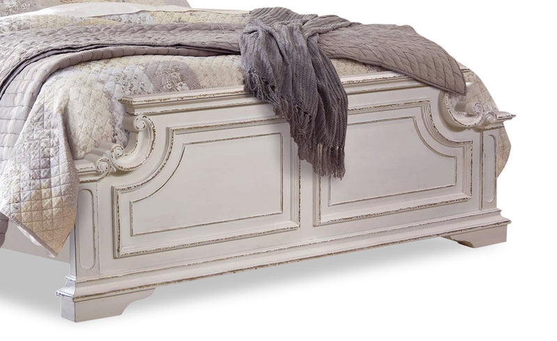 Grace King Bed – Antique White | The Brick