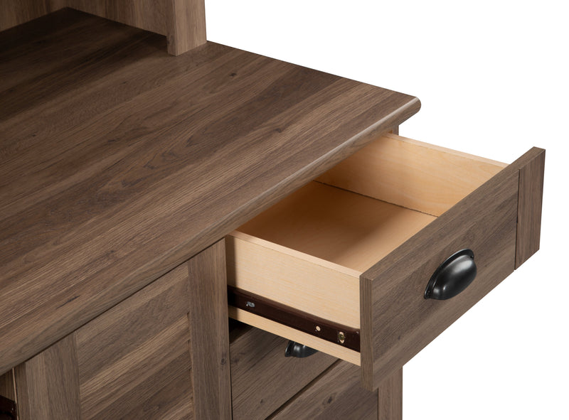 Harbor View Desk with Hutch – Salt Oak | The Brick