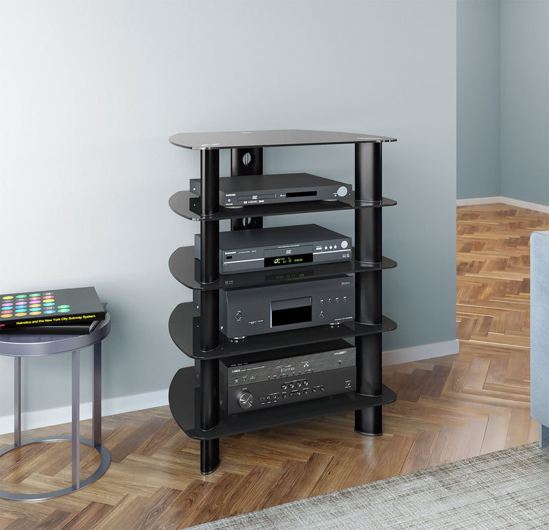 Laguna 26" Modern Audio Stand with Storage and Cable Management for ...