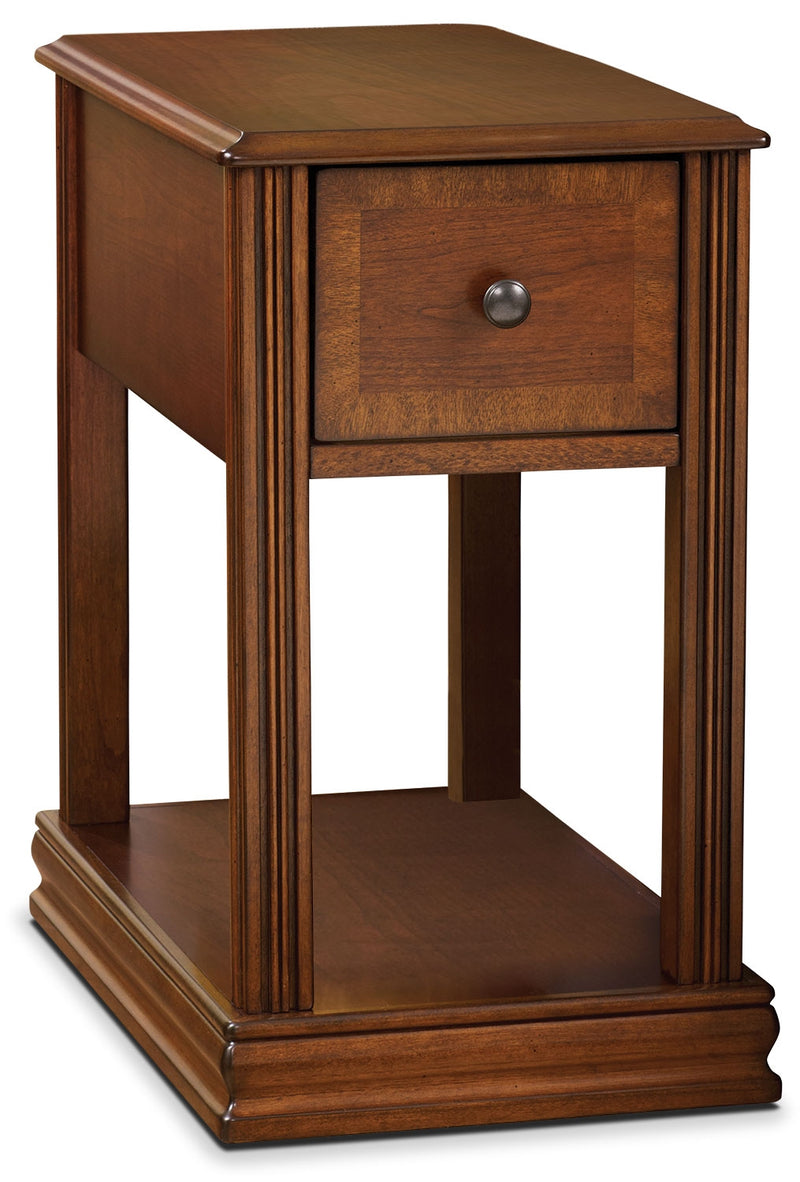 Sydney 13" Accent Table with Drawer - Cherry - The Brick