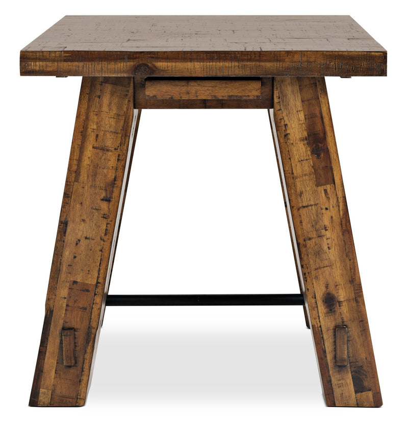 Galeveston 22" Rustic End Table with Shelf - Brown Woodgrain Wood - The ...