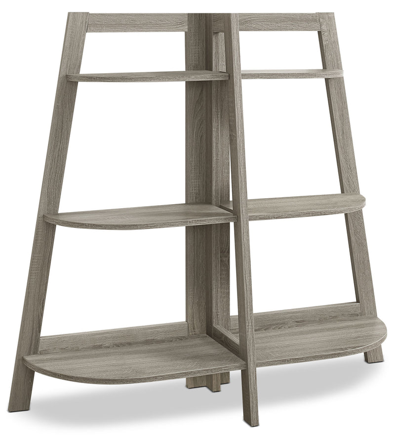 Aline 51" Bookcase with 3 Open Shelves - Dark Taupe - The Brick