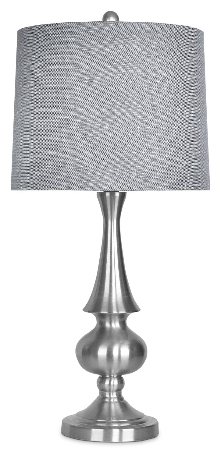 27.25" Brushed Nickel Table Lamp - The Brick