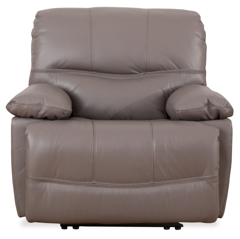 Franco Genuine Leather Power Recliner - Grey | The Brick
