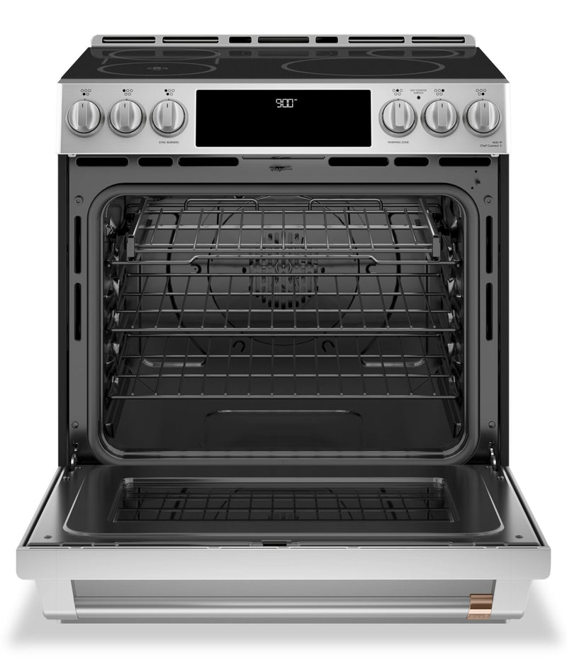 Cafe 5.7 Cu. Ft. Smart Electric Range with In Oven Camera and Cookt ...